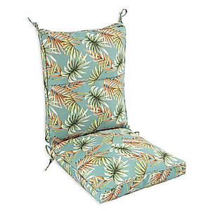 Makimoo Set of 4 Outdoor Dining Chair Cushions, Comfort Patio Seating Cushions, 44 x21x4.5 inch, Single Welt and Zipper, Verdant Leaf Canopy