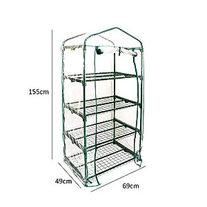 PVC Plant Greenhouse Cover - Herb and Flower Garden Green House Replacement Accessories (Just Cover, Without Iron Stand, Flowerpot)