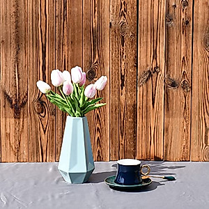 ONLY ART 30pcs Peach Artificial Tulip Flowers with Soft Latex Materials for Mother's Day Home & Kitchen Decoration