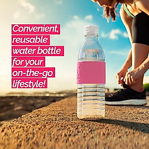 Copco Hydra 16.9 oz Water Bottle with Leak-Proof Lid - Tritan Reusable with Textured Grip Sleeve - BPA-Free, Shatter-Resistant, Dishwasher Safe for Travel, Gym, Work, Outdoors (Pink)