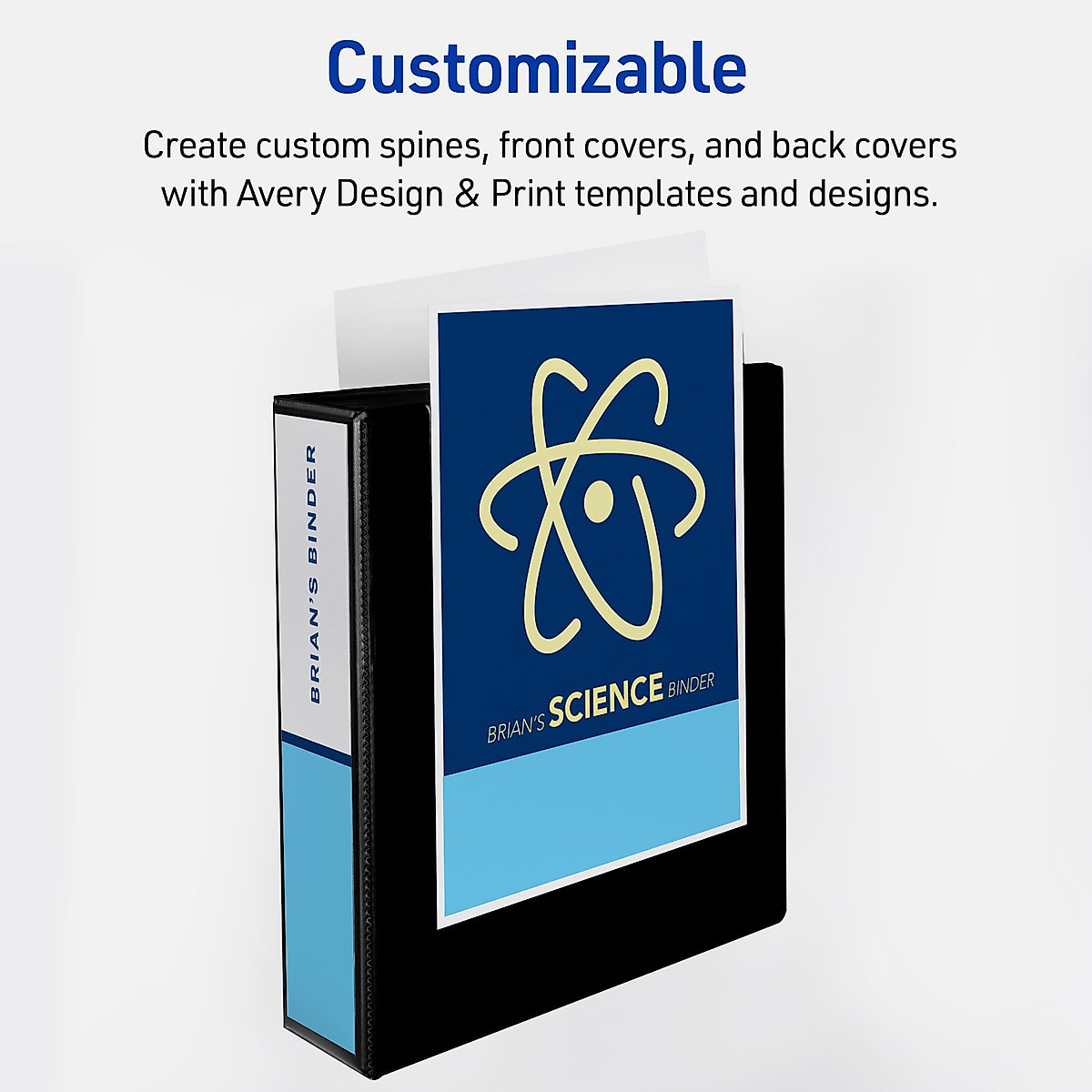 Avery Heavy Duty View 3 Ring Binder, 2" One Touch EZD Ring, Holds 8.5" x 11" Paper, 1 Red Binder (79225)