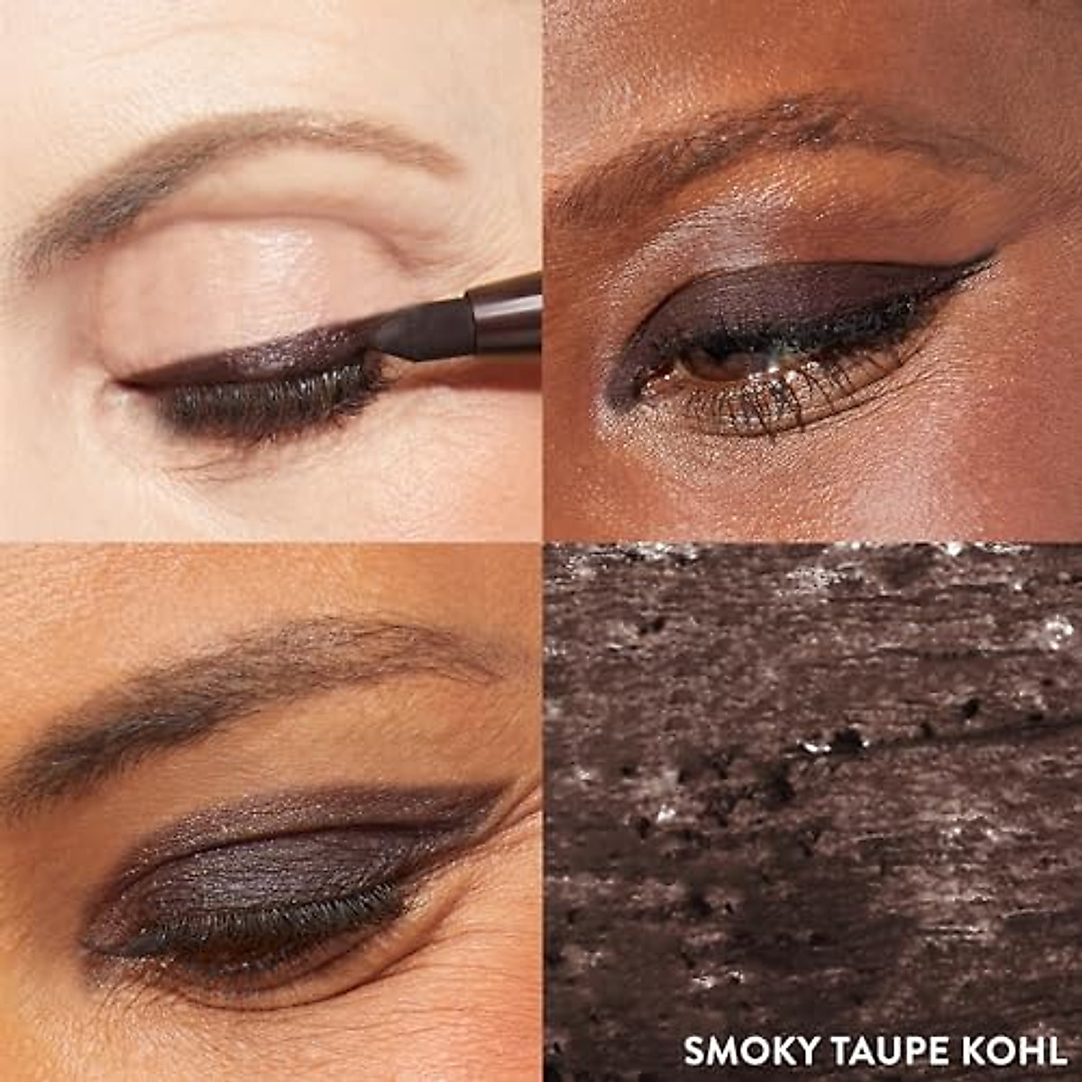 LAURA GELLER NEW YORK Kajal Longwear Kohl Eyeliner Pencil - Smoky Taupe Kohl - Caffeine and Vitamin E - Smooth & Blendable Liner - Built-In Sharpener