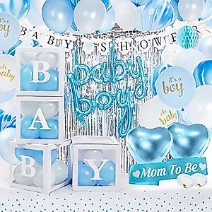 Baby Shower Decorations for Boy - All-in-One inclusive JUMBO Decor Set
