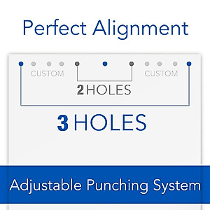 Swingline Desktop Hole Punch, Light Touch Metal Hole Puncher with Adjustable System for 2-7 Holes, Low Effort Paper Punch, Home School & Home Office Supplies, 20 Sheet Capacity, Black/Silver (74030)
