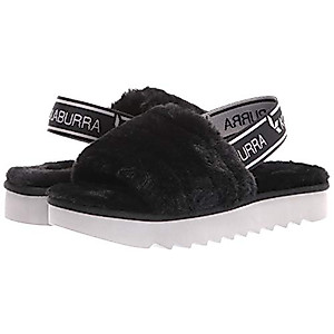 Koolaburra by UGG Women's Fuzz'n Ii Slipper, Black, 8 US