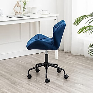 Roundhill Furniture Eldon Diamond Tufted Adjustable Swivel Office Chair, BLUE