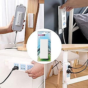 YUNSI Row Plug Retainer No Trace Free Punching Self-Adhesive Plug Strip Board Wall Patch Panel Wall Mount Cable Organizer