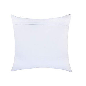 LR Resources Amelia Pillow, 18" x 18", Turquoise/Gray