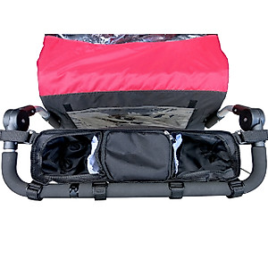 Double Stroller Stroller Organizer for Booyah Child, Large and XL Pet Stroller. Fits Clevr, Aosom and Best Choice Double Baby Strollers, Joggers and pet Strollers.
