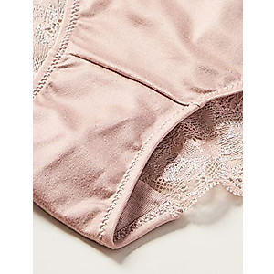 Maidenform Women's Underwear Back, Tanga Lace Thong Panties (Retired Colors), Evening Blush/Silver, 6