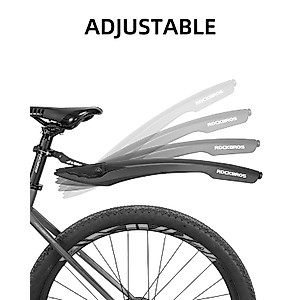 ROCKBROS Bike Fender Adjustable Bicycle Fender Fits 26"- 29" Mountain Bike
