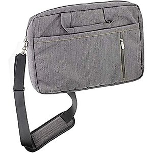 Navitech Grey Sleek Premium Water Resistant Laptop Bag - Compatible with The Alienware Area-51m r2 17.3" Gaming Laptop
