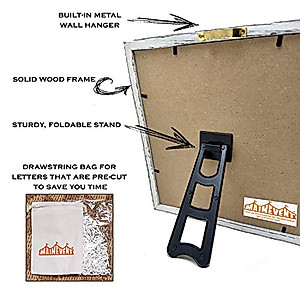 Burlap Letter Board Farmhouse Decor 10x10 Inch - Interchangeable Letter Board Classroom Decor, Farmhouse Office Decor, Farmhouse Letterboard Custom Signs Home Decor Pregnancy Announcement, Farm Décor