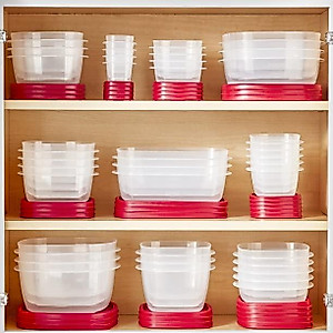 Rubbermaid Easy Find Lids Food Storage Containers, Racer Red, 26 Piece Set