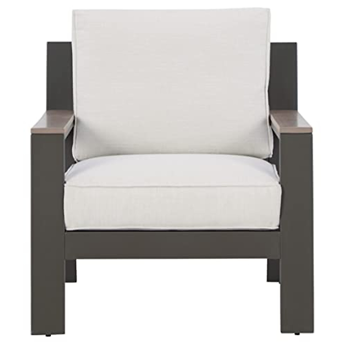 Signature Design by Ashley Outdoor Tropicava HDPE Patio Lounge Chair, Taupe