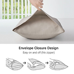 MILDLY Super Soft Pillowcase - Washed Microfiber Lightweight Oatmeal Pillow Cases Body Size 1PCS, Easy Care and Fade Resistant Stain Resistant 20x54 Inches