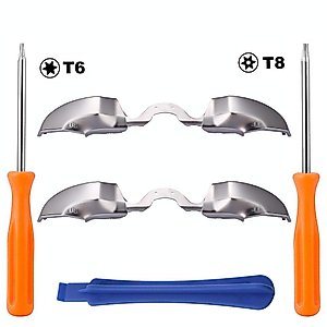 Ortikar 2019 Upgraded Bumpers Replacement LB RB Triggers Buttons Parts - Fit Like Original with T6 T8 Screwdriver Repair Kit Compatible for Xbox One Elite Controller