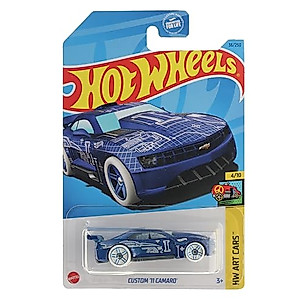 Hot Wheels - Custom '11 Camaro - HW Art Cars 4/10 - Blue - 36/250 - Mint/NrMint Ships Bubble Wrapped in a Box