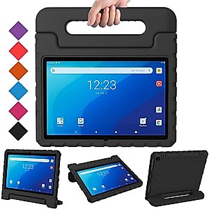 Golden Sheeps Kid Friendly Case Compatible for Walmart Onn 10.1" 3rd gen 2022 Release(Model:100071486) Shockproof Ultra Light Weight Convertible Handle Stand Cover (Black)