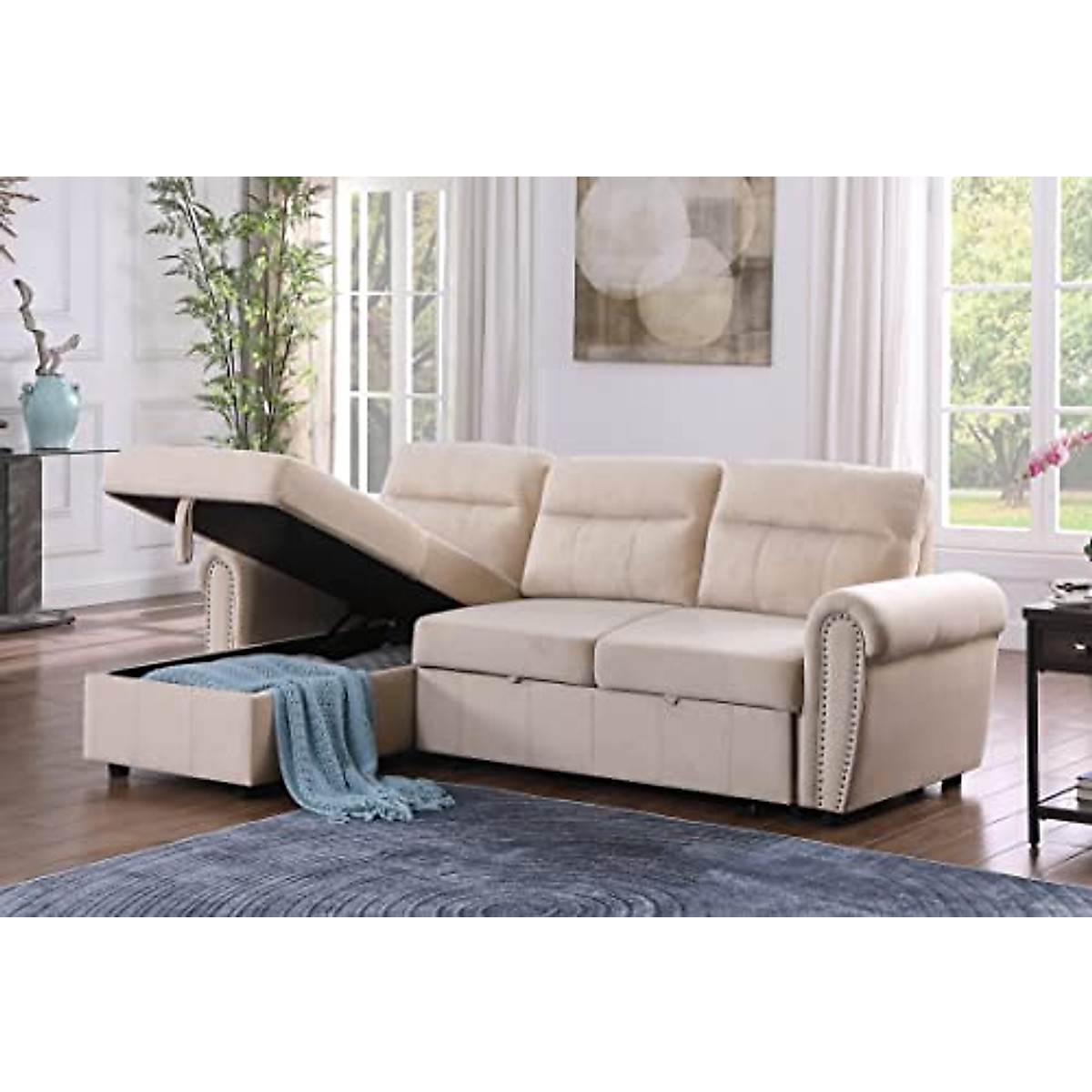 Lilola Home Ashton Sectional, Beige