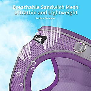 AIITLE Pet Supply No Pull, Step in Adjustable Dog Harness with Padded Vest for All Weather, Easy to Put on Small and Medium Dogs Purple S