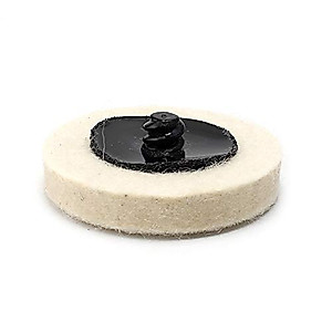 30Pcs 2 inch Wool Quick Change Discs Polishing Buffing Pads with 1Pc 1/4'' Holder for Die Grinder Surface Polishing and Buffing