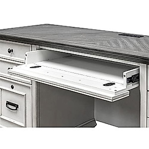 Martin Furniture Double Pedestal Desk, White