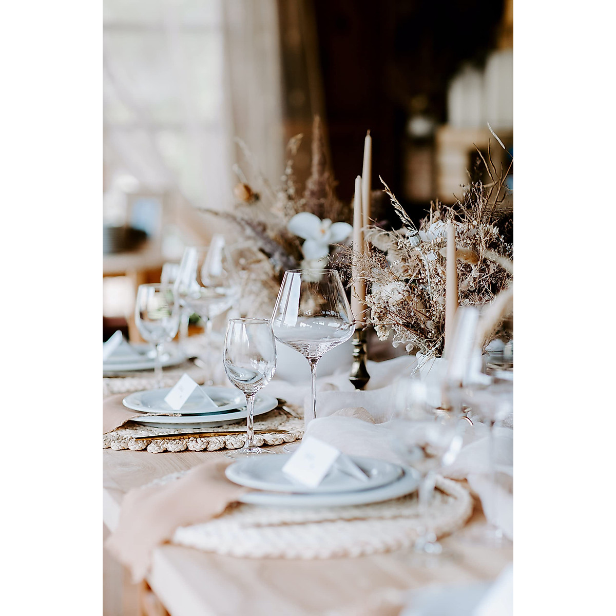 RokAPary Modern Minimalist Tented Table Place Cards, for Wedding, Bridal Shower, Bachelorette or Engagement Party, Dinner Parties, Banquets, Easy Folding, 2"x3.5" Pack of 50 Cards, Made in USA