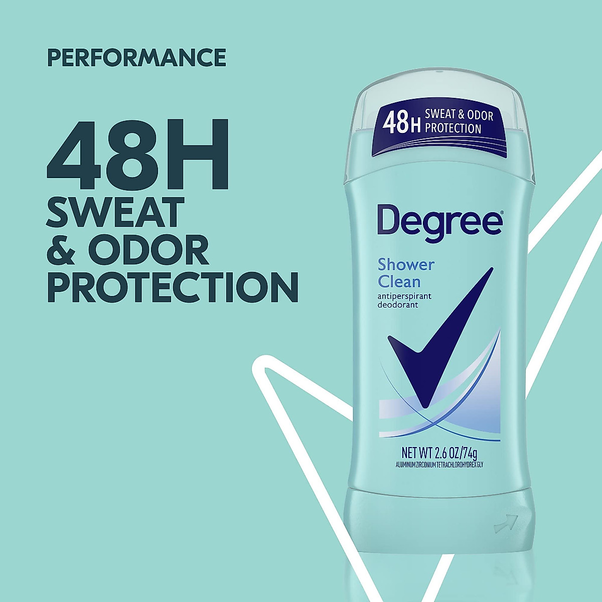Degree Deodorant Womens Motion Sense Shower Clean, 2.6 Ounce (Pack of 3)