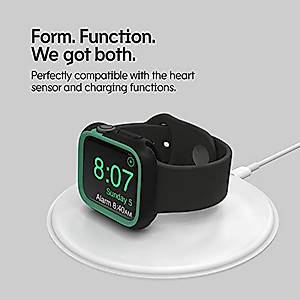 RHINOSHIELD Bumper Case Compatible with Apple Watch 9/8 / 7 - [45mm] | Slim Protective Cover - Lightweight and Shock Absorbent, Non-Slip - Black