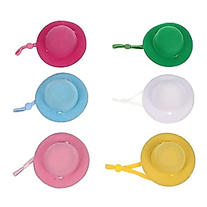 PATKAW Chicken Hats 6pcs Chicken Hats Hamster Hat with Adjustable Elastic Chin Strap Novel for Hens Rooster Lizard Guinea Pig Rat Duck Parrot Poultry Bird Parakeets Chick Tiny Pet Chicken Helmet