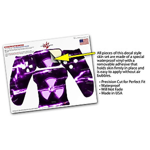 WraptorSkinz Skin Wrap compatible with Sony PS5 DualSense Controller Radioactive Purple (CONTROLLER NOT INCLUDED)