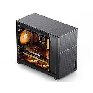 JONSBO D31 MESH Black Micro ATX Computer Case, M-ATX/ITX Mainboard/Support RTX 4090(335-400mm) GPU 360/280AIO,Power ATX/SFX: 100mm-220mm Multiple Tool-Free Design,Black