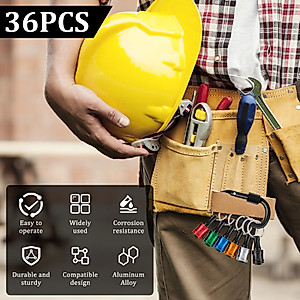 TKSDWBLTY 18Pcs 1/4inch Hex Shank Bit Holder Portable Socket Drill Bit Holder Quick Change Aluminum Alloy Long and Short Drill Bit Holder Extension Bar Keychain Drill Bit Holder for Drill Bit