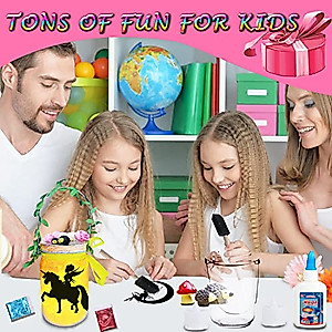 Fairy Lantern Crafts for Girls - DULLA Arts and Crafts for Kids Ages 8-12, DIY Garden Decor Fairy Mason Jar Night Light, Birthday Christmas Party Gifts for Girls Age 8 9 10 11 12