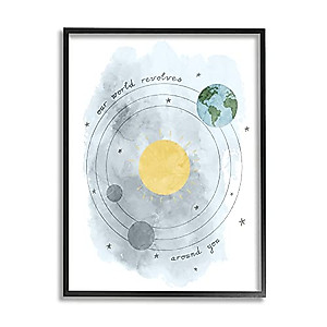 World Revolves Around You Solar System Planetary Illustration,Design by Daphne Polselli