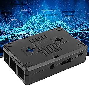 SALUTUY Protective Case for Raspberry Pi, Long Service Life Protective Shell for Raspberry Pi Four Colors Reasonable for Raspberry Pi 3B/3B+(Black)