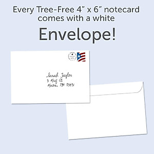 Tree-Free Greetings Thank You Cards - Artful Designs - 12 Cards + White Envelopes - Made in USA - 100% Recycled Paper - 4"x6" - Greatest Kindness (TK60294)
