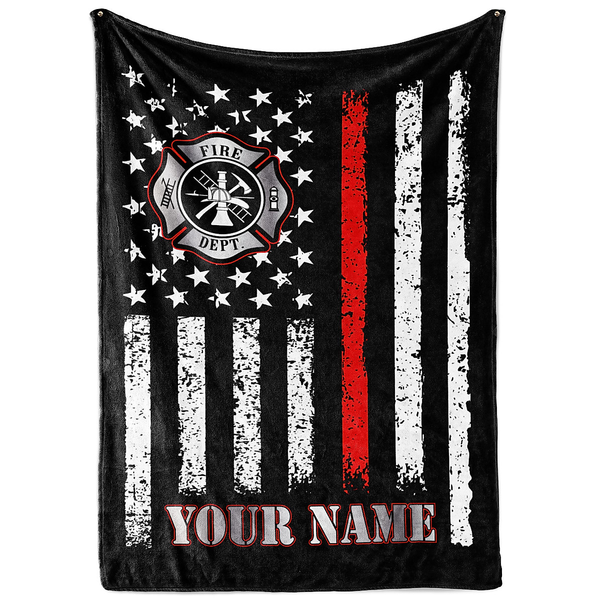 Cozy Custom Firefighter Blanket | Personalized Toddler Bed Throw | Fireman Bedroom Decor | Soft Plush Fleece Sofa Throw | Warm Living Room Couch Blankets | Customized Boy Birthday Gift | Sherpa 60x80