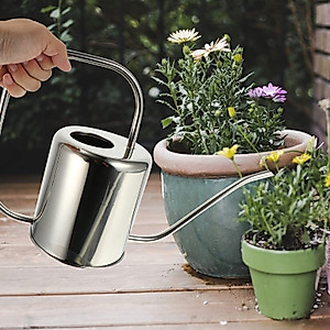 Cabilock Watering Can Flower Watering Pot Spout Watering Kettle Flower Gardening Tool Kids Metal Water Bottles Plant Potted Kettle Antique Child Galvanized Stainless Steel Garden Supplies