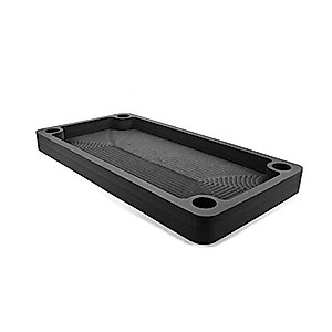 Polar Whale Large Floating Bar Table Serving Buffet Tray Drink Holders Swimming Pool Beach Party Float Breakfast Lounge Refreshment Durable Black Foam UV Resistant with Cup Holders 24 x 24 Inches
