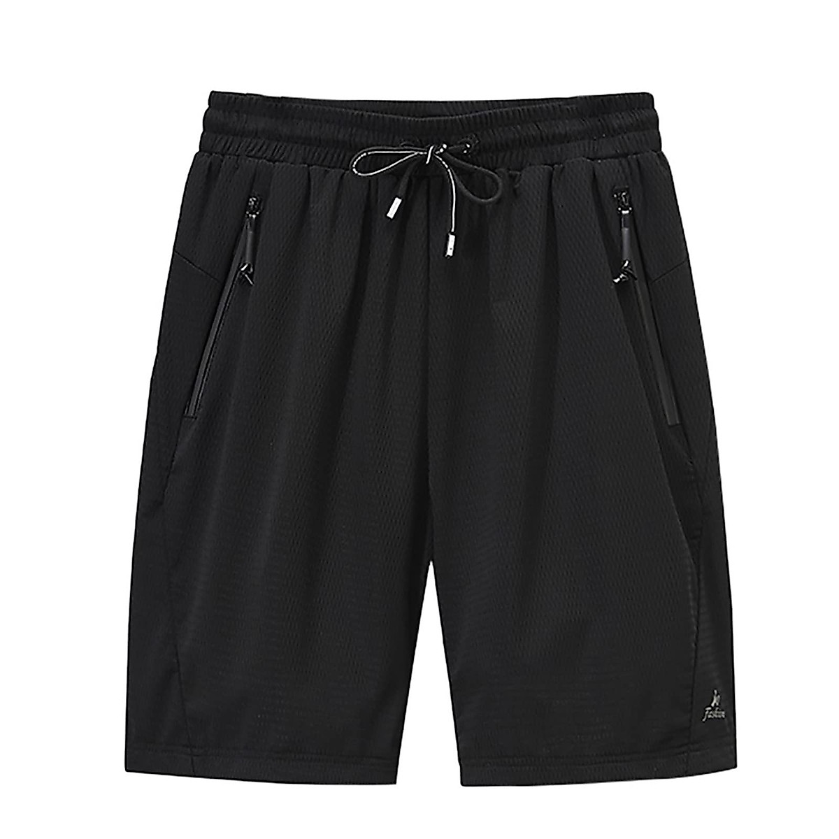 Mens Shorts Stretch Waistband Big and Tall Mens Shorts Casual Breathable Mesh Quick Dry Solid Athletic Shorts Drawstring Elastic Waist Shorts Mens Linen Shorts 6 Inch Inseam Black 6X