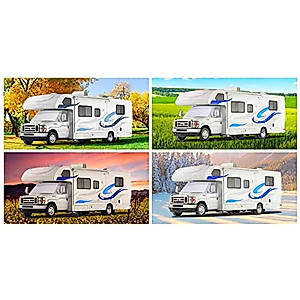 VANNCAMP Exterior Windshield Cover for 2001-2020 Chevy Motorhome Class C, RV Front Window Cover