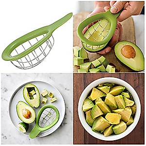 Avocado 3 Piece Set Avocado Slicer, Knife, Peeler, Pitter, Cuber, Dicer, Keeper For Everything That You Will Ever Need For Your Avocados