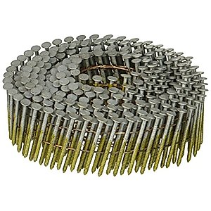 BOSTITCH Siding Nails, Wire Collated Coil, Thickcoat Galvanized, Round Head, 15-Degree, Ring Shank, 1-1/4-Inch x .080-Inch, 4200-Pack (C3R80BDG)