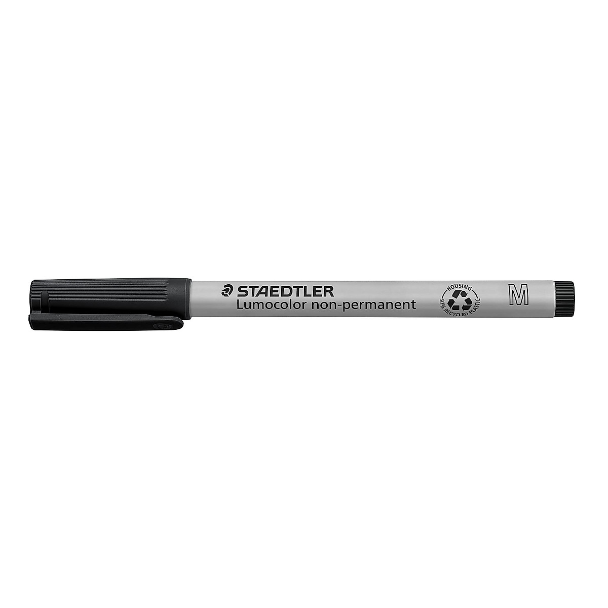 Staedtler Lumograph Non-Permanent, Wet Erase Marker Pens, Medium Tip Refillable Colored Markers, 4 Pack, 315 WP4