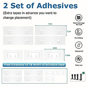 Tipcoo Corner Shower Caddy, 5 Pack Rustproof Shower Organizer,Durable Shower Shelves, No Drilling Stainless Steel Shower Storage Rack with Soap Holder & Toothpaste Holder for Bathroom/Dorm/Kitchen