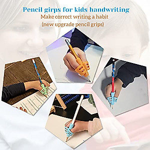 3Pack Pencil Grips for Kids Toddlers 2-4 Years Handwriting Posture Correction Training Writing Aid Tools, Pencil Grippers Holder for Kindergarten Classroom, Preschoolers, Beginning Writer Special Need