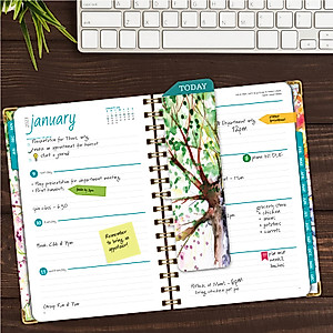 HARDCOVER 2023 Planner: (November 2022 Through December 2023) 8.5"x11" Daily Weekly Monthly Planner Yearly Agenda. Bookmark, Pocket Folder and Sticky Note Set (Tree Seasons)