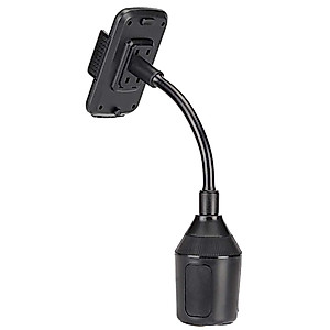 Fonus Car Cup Holder Goose Neck Mount compatible with iPhone X XR XS Max, 6 7 8 Plus - Samsung Galaxy S6 S7 S8 S9 Plus S10, Note 8 9 - LG G6 G7 ThinQ V35 V40 - Google Pixel 2 3 XL - All Smartphones
